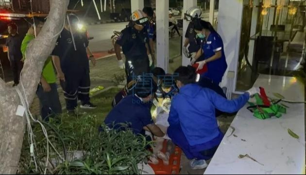 男子从泰国酒店坠落